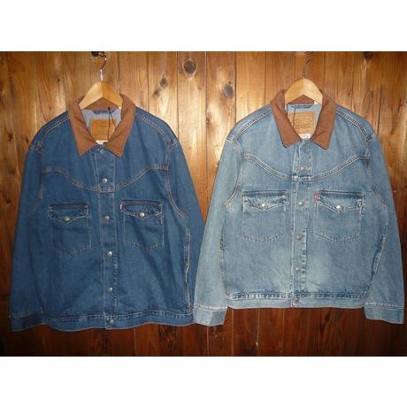 Levis PReMIUM Levi’sリーバイス 002WN-0000 -0001 ウエスタンショートホーン トラッカージャケット 衿コーデ ...
