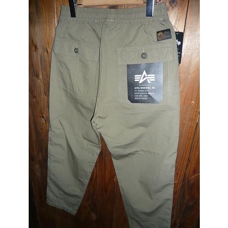 Alpha Industries ALPHAアルファ TB1060-103 EASY BAKER PANTS C/L RIP STOP OLIVE イージー ベイカー パンツ コットンリネン ...