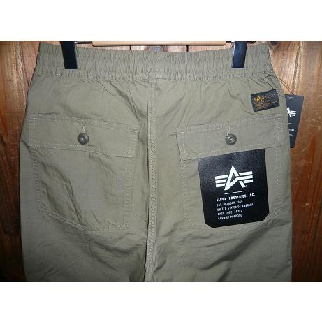Alpha Industries ALPHAアルファ TB1060-103 EASY BAKER PANTS C/L RIP STOP OLIVE イージー ベイカー パンツ コットンリネン ...