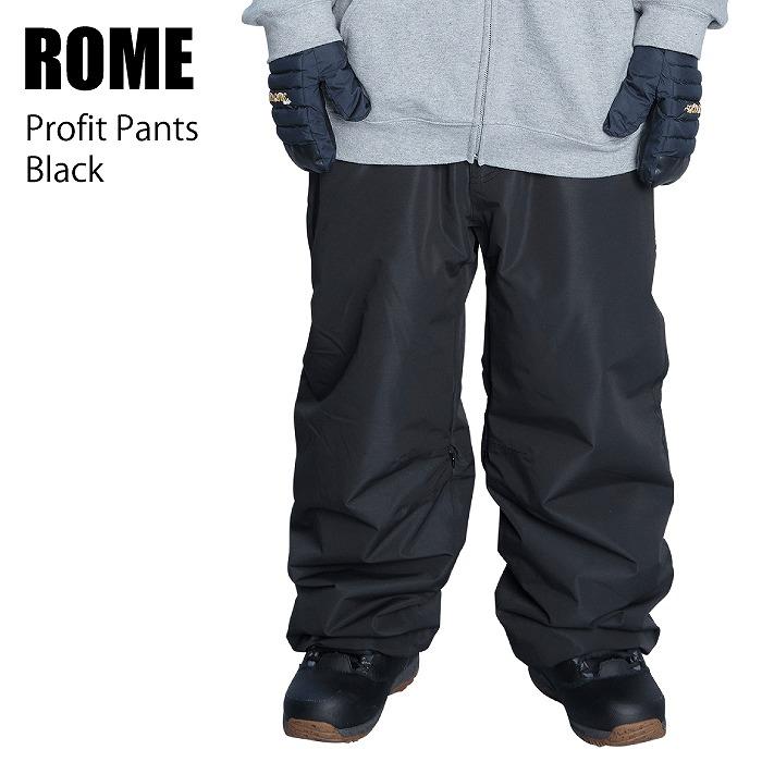 ROME ローム PROFIT PANTS BLACK 24-25 ウエア メンズ パンツ スノーボードST : スタジアムモリスポ ...