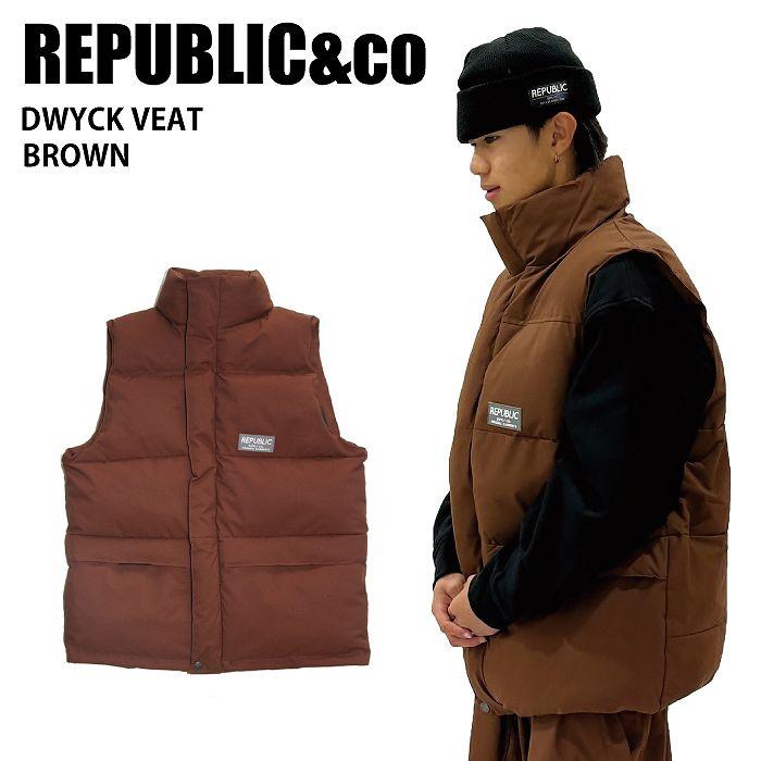 REPUBLIC&CO リパブリック DWYCK VEST Brown 24-25 ウエア ユニセックス ベスト スノーボード アパレル ...