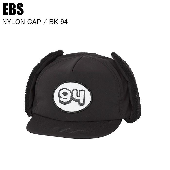 EBS エビス NYLON CAP ナイロンキャップ BK/94 4500416 スノーボード キャップ 耳付き帽子 ぼうし あったかいST ...
