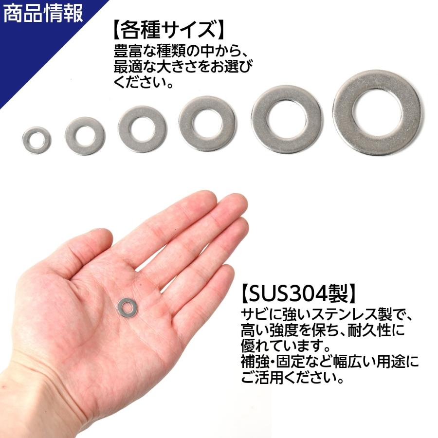 ワッシャー M6 小箱入り4000枚 外径 13mm 内径 6.5mm 厚み 1.0mm 平座金 SUS304 ステンレス 平ワッシャー 修理 DIY 補強 部品 : NTY Yahoo ...