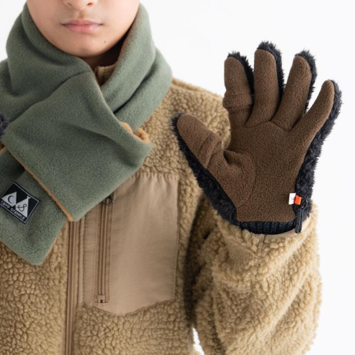 stample CAMP STAMPLE キャンプスタンプル 62879 スマホ指開き ボア グローブ あったか ジュニア 通学 子供 手袋 5本指 指穴 スマホ タブレット 暖かい 秋 冬 ...