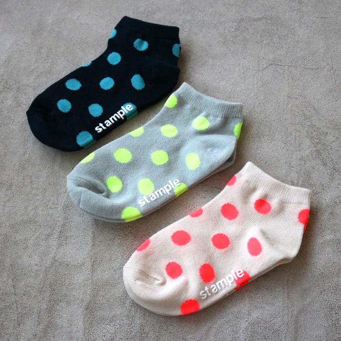 stample ネオンドット アンクルソックス 3足組 72704 キッズ 靴下 ドット 蛍光 : スタンプルヤフー店 - 通販 - Yahoo!ショッピング