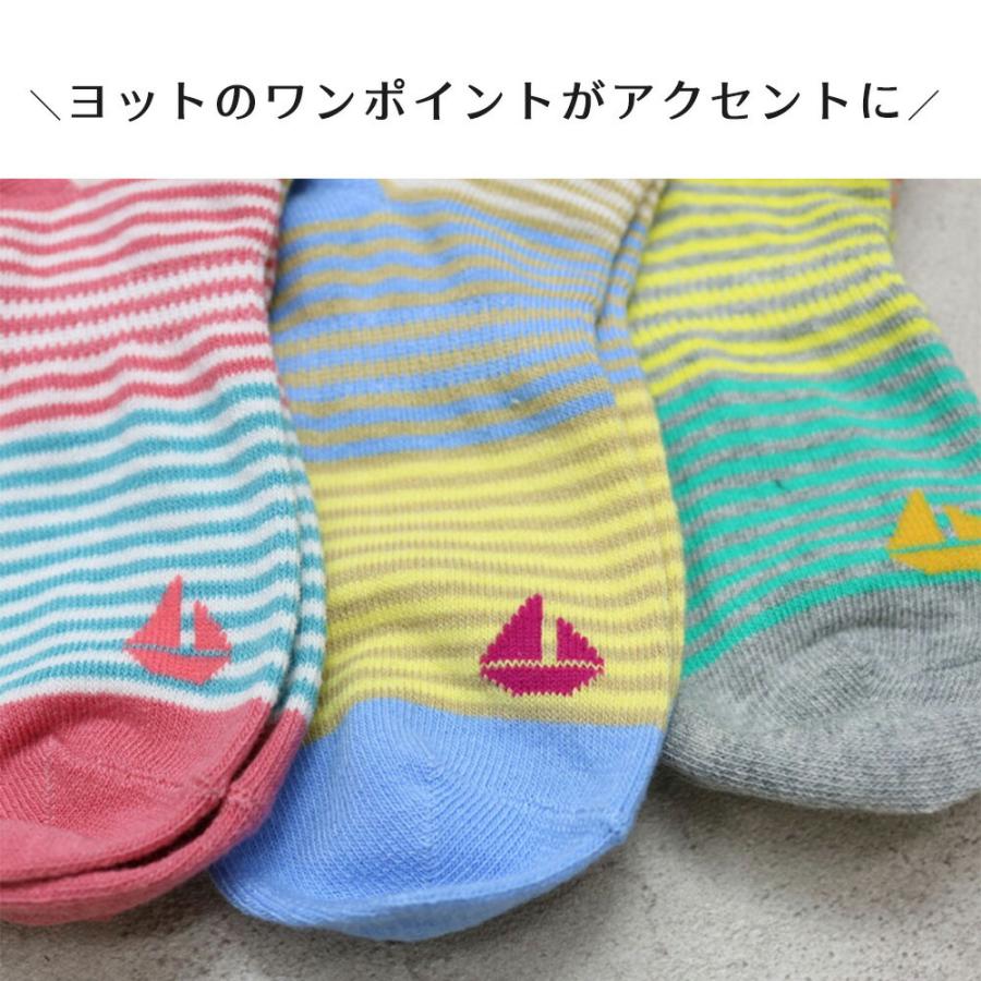 キッズ 靴下 くつした ソックス ベビー アンクルソックス 3P 3枚 セット スニーカー 滑り止め スタンプル stample かわいい おしゃれ ボーダー 保育園 幼稚園 ...