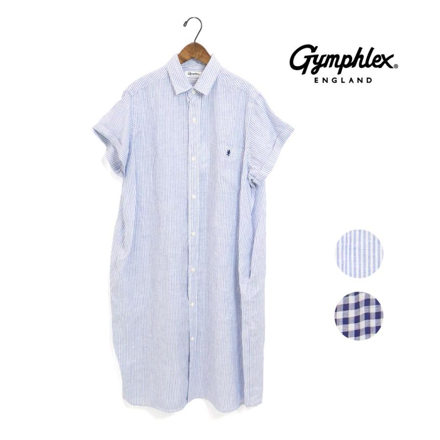 GYMPHLEX レディース/Gymphlex/ジムフレックス/リネンレギュラーカラーシャツワンピース/品番：GY-B0243LNP/2024春夏 : star&bars Yahoo!店 ...