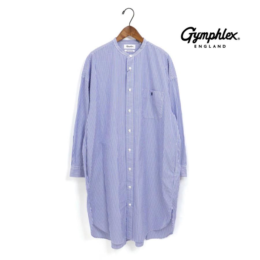 GYMPHLEX ☆レディース/Gymphlex/ジムフレックス/L/Sバンドカラーストライプシャツワンピース/品番：GY-G0064MGS/2024春夏【SALE】【20%OFF ...