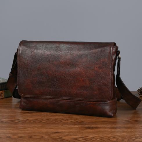 職人手作りヌメ革 メンズバッグ ショルダーバッグ メッセンジャー