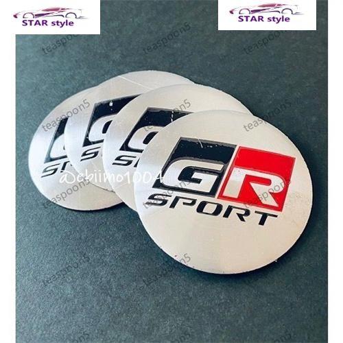 TOYOTA GR SPORT ステッカー 56mm トヨタ ガズーレーシング ホイールキャップシール バッジ GAZOOエンブレムロゴ 56mm 4枚 :p21802470a15a:STAR ...