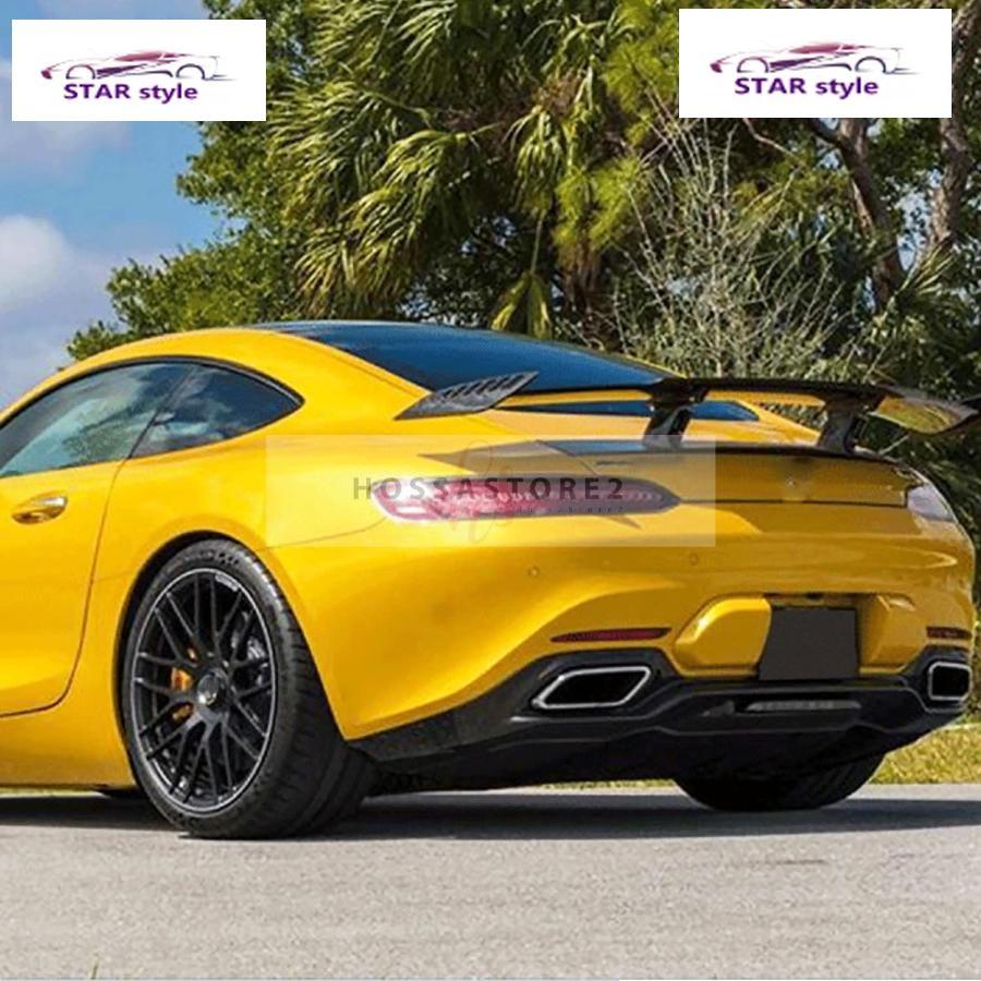 GT用カーボン製リアトランクスポイラー ウイング Mercedes-Benzメルセデスベンツ AMG GT GTS GTR クーペ 2ドア 2015-2018に適合ウィングリップスポ ...