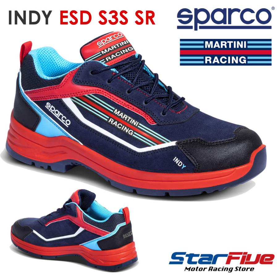 sparco スパルコ マルティーニレーシング 安全靴 INDY ESD S3S SR インディー セーフティーシューズ Sparco MARTINI RACING : Star5 スター ...