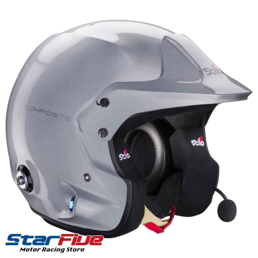 スティーロヘルメット オープンジェット VENTI TROPHY PLUS シルバー 4輪用 FIA8859-2015 SNELL ...