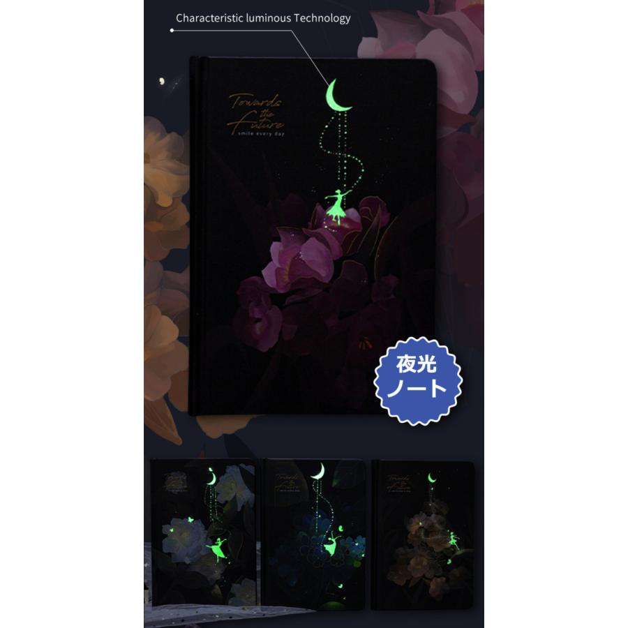 B6変型ノート 夜光ノート ダイアリー B6変型 夜光 224P おしゃれ かわいい クリスマス プレゼント 誕生日 ギフト 子供 女の子 女子文具 送料無料 : STARABA - 通販 ...