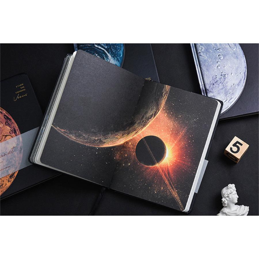 B6変型ノート 惑星ノート ダイアリー B6変型 宇宙 地球ノート 月 金星 木星 224P おしゃれ かわいい クリスマス プレゼント 誕生日 ギフト 送料無料 : STARABA - 通販 ...
