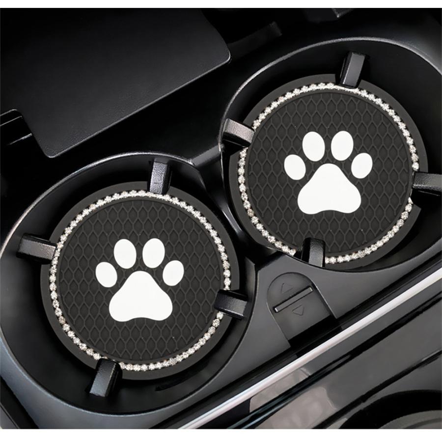 ドリンクホルダーコースター ドリンクコースター 車用コースター コースターセット 肉球 丸形 かわいい おしゃれ インテリア 滑りにくい 2枚入り 送料無料 : STARABA - 通販 ...