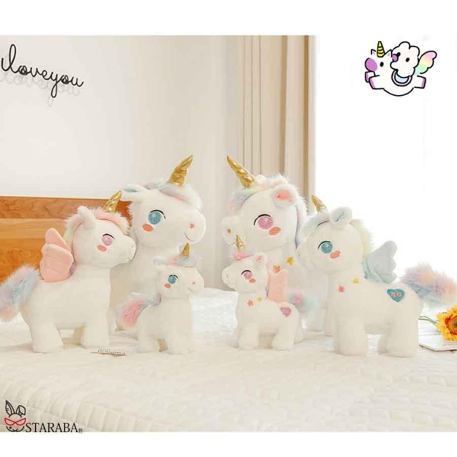 ぬいぐるみ 55cm ユニコーン ソフト かわいい 可愛い 抱き枕 動物 キッズ ホリデー 誕生日ギフト プレゼント クリスマス 子供 幼児 女の子向け 送料無料 : STARABA - 通販 ...