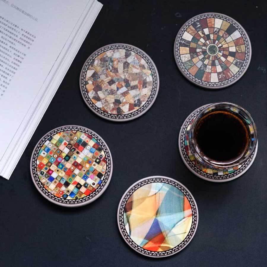 コースター おしゃれ セラミック製 裏面コルク 丸型 4枚セット マグ お茶 断熱 滑り止め 家庭用 オフィス用 新築祝い プレゼント 送料無料 : yk890 : STARABA - 通販 ...