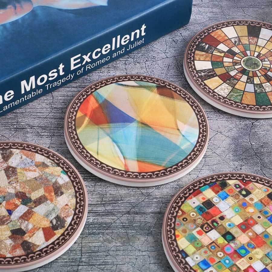 コースター おしゃれ セラミック製 裏面コルク 丸型 4枚セット マグ お茶 断熱 滑り止め 家庭用 オフィス用 新築祝い プレゼント 送料無料 : yk890 : STARABA - 通販 ...