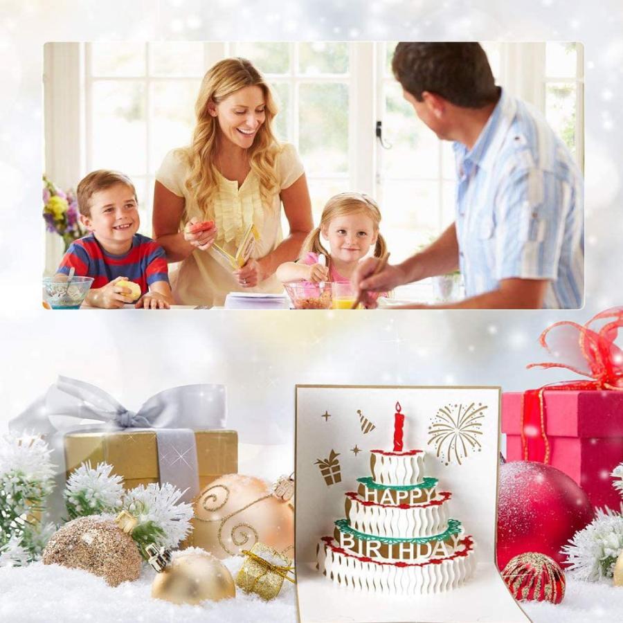 誕生日カード メッセージ 音楽付き 3Dポップアップカード 立体グリーティングカード バースデーカード ケーキ LEDライト 誕生日 お祝い メール便 送料無料 : STARABA - 通販 ...