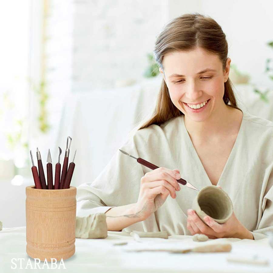 6本セット 粘土彫刻ツール 陶芸道具セット 12タイプ 細工棒 粘土道具 陶芸 粘土ツール DIY手作り造形 粘土細工 彫刻ツール 初心者 陶芸家 送料無料 : STARABA - 通販 ...
