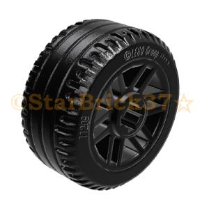 LEGO（レゴ） 車パーツ ばら売り #11209 #11208 タイヤ(21ミリ×9.9ミリ)とホイール(14ミリ×9.9ミリ)のセット ...