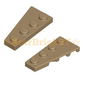 LEGO レゴ パーツ ばら売り #41769 #41770 ウェッジプレート4×2：ダークタン(左右セット) : レゴパーツ販売 ...