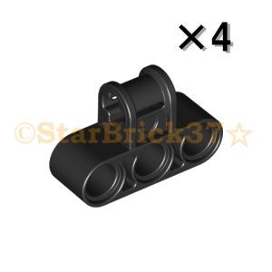 レゴ LEGO テクニックパーツ ばら売り #63869 テクニック車軸ピンコネクター垂直ペグ穴3つ：ブラック(4個セット) :63869 ...