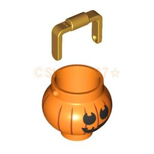 LEGO レゴ パーツ ばら売り #98374pb03 カボチャのツボ(取っ手パールゴールド)：オレンジ : レゴパーツ販売 ...