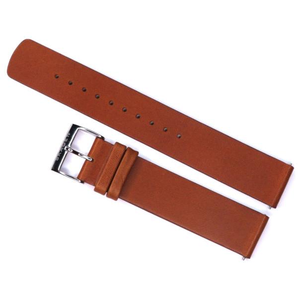 SKAGEN（スカーゲン） 純正ベルト SKW6457 レザーバンド ストラップ 時計ベルト バンド 18mm スライド式バネ棒 工具不要 ...