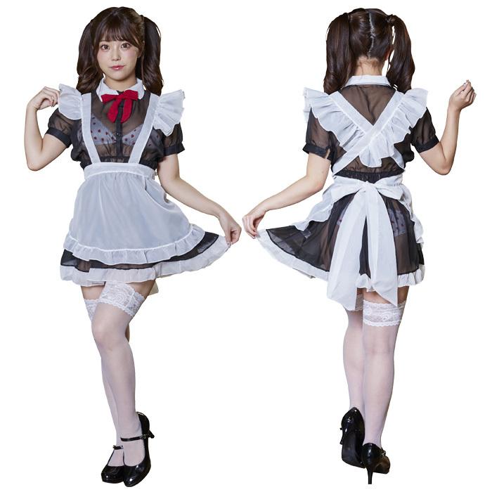 clearstone SecretRose シースルーメイド バーレスクもも Momo ランジェリー セクシー コスプレ コスチューム 勝負下着 メイド ワンピース エプロン 透け透け シー ...