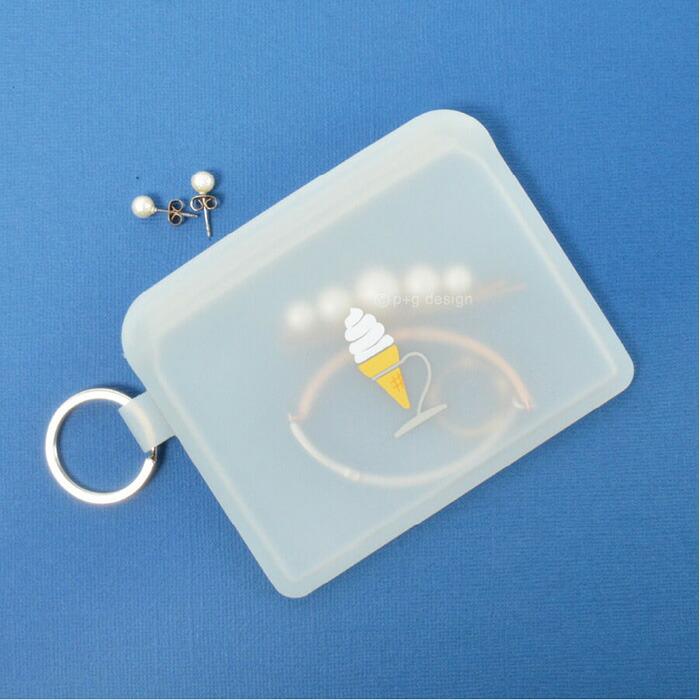 p+g design メール便 FLAPPO フラッポ シリコンポーチ シリコン リング付き 小物入れ コイン アクセサリー 化粧 コスメ マルチポーチ ミニポーチ シンプル : スターズ ...