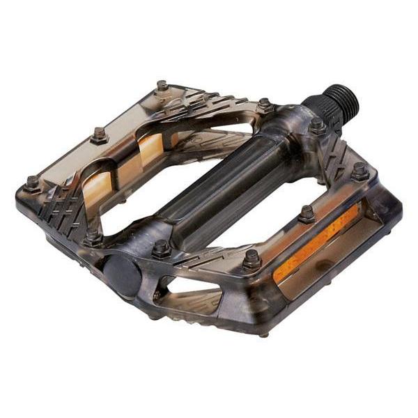 処分 wellgo製 アキコーポレーション PC CLEAR PEDAL クリアボディー 薄型踏み面広め ブラック PD-WG-183 ゆう ...