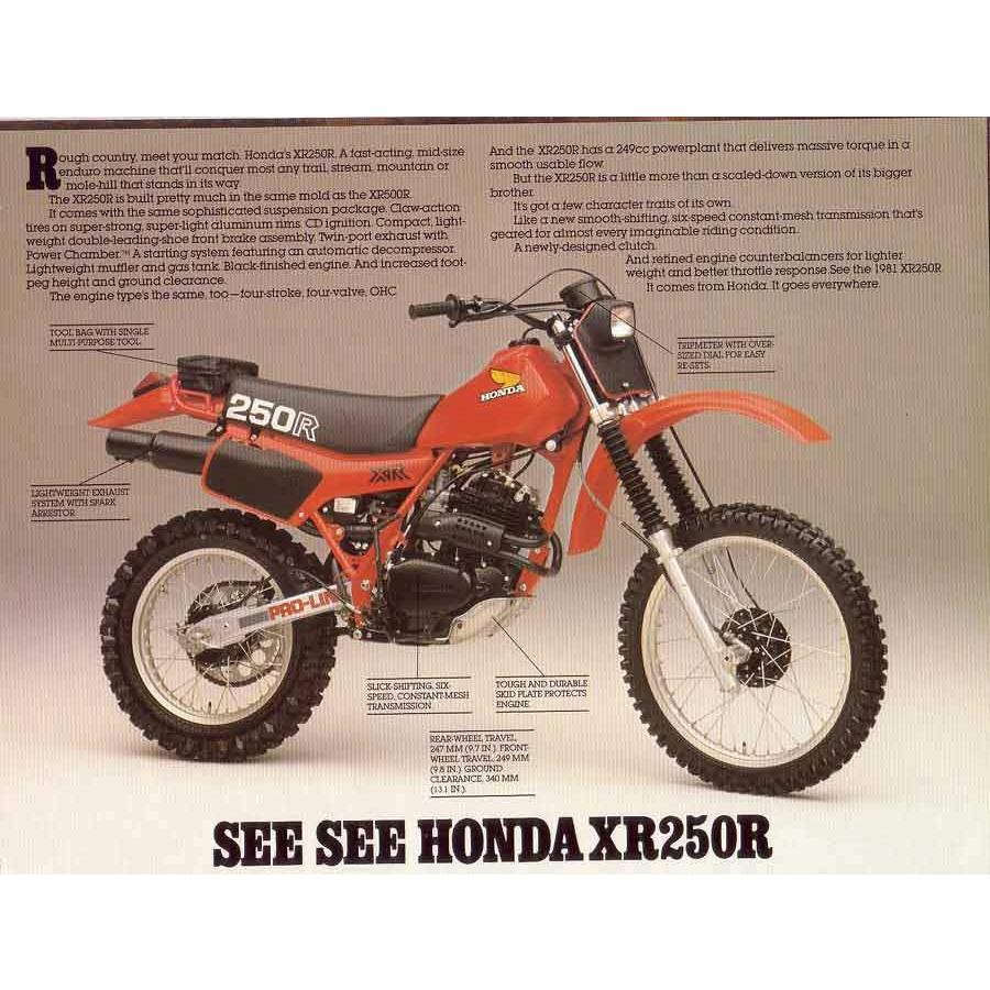 DC PLASTICS 1981 HONDA XR200R/XR250R/XR500Rデカールセット : スターズトレーディング - 通販 - Yahoo!ショッピング