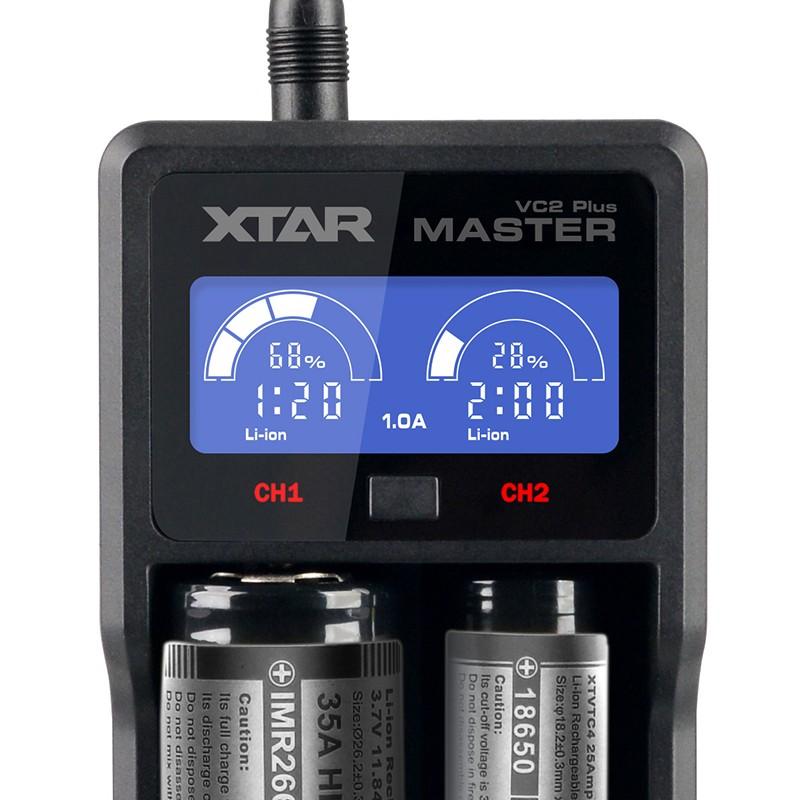 XTAR(エクスター) VC2 Plus MASTER 多機能USB 充電器 リチウム電池 カウントダウンタイマー機能付 LCD ディスプレイ VC2Plus : Crossfield ...