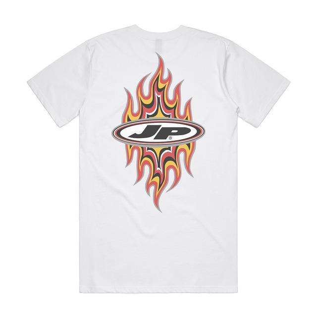 JETPILOT ホワイト フレイム TEE (W24601) バックプリント コットン 半袖 Tシャツ JETPILOT(ジェットパイロット ...