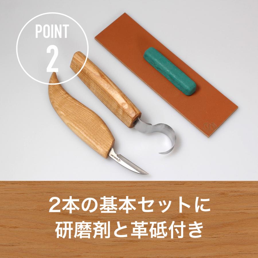 ビーバークラフト S02 スプーンカービングディティールセット Spoon Carving Tool Set with Detail ...
