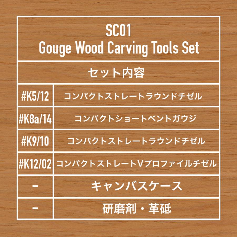 ビーバークラフト SC01 ガウジウッドカービングツールセットケース付 Gouge Wood Carving Tools Set ...