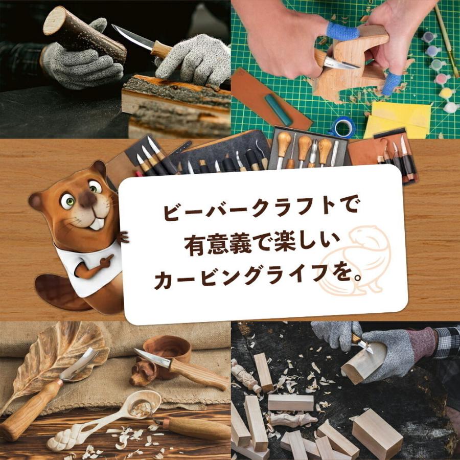 ビーバークラフト SC02 ウッドカービングストレートチゼルセットケース付 Wood Carving Straight Chisel Set ...