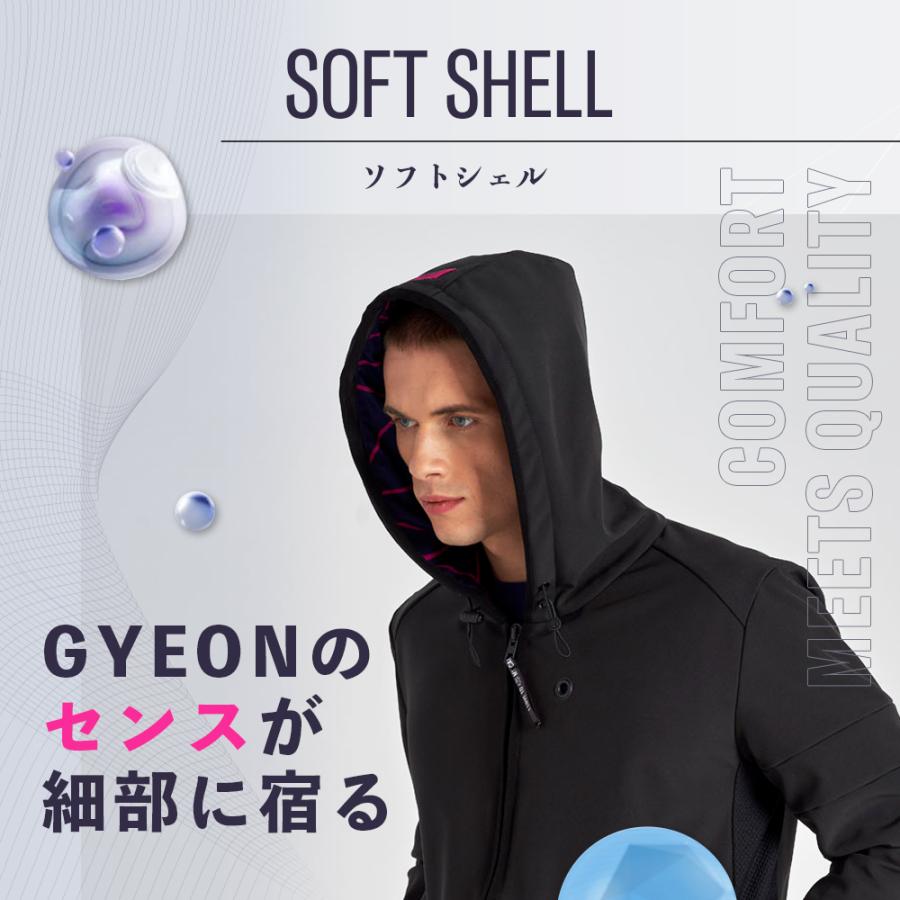 ジーオン ソフトシェル パーカジャケットブラック GYEON APPAREL GSSB Soft Shell ディテーリング ジーオンアパレル ...