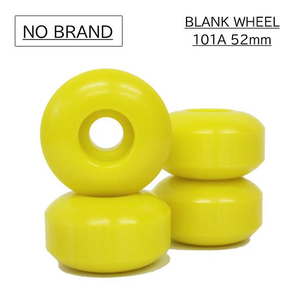 NO BRAND ノーブランド スケートボード スケボー BLANK WHEEL ブランク ウィール YELLOW 黄色 52mm 101A ハードウィール spitfire bones ...