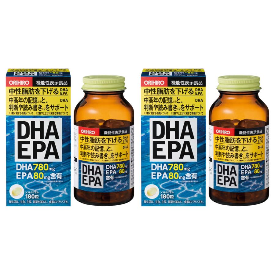 オリヒロ DHA EPA 180粒 2個セット : 4571157256573-2 : ステラマリスジャパン - 通販 - Yahoo!ショッピング
