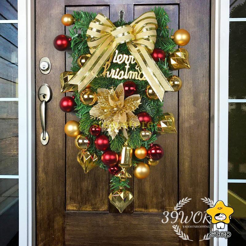 クリスマスリースクリスマススワッグ大きいオーナメントナチュラルリースドア玄関庭園部屋壁飾りガーランド松かさ華やかおしゃれ新年飾り50cm : ml1130-sd113 : ステップワン ...
