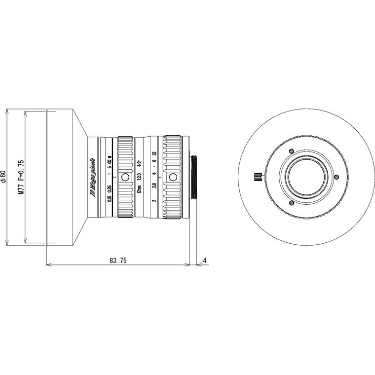 CCTVレンズ Tokina（トキナー） KCM-1220U43MP10 12mm 4/3"型 10メガ対応 Cマウント : ファースト ...