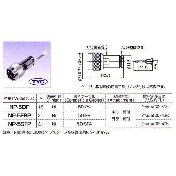 トーコネ（東洋コネクター） N型 プラグ（ワンタッチ締付けタイプ） NP-5DP : ファーストステップ - 通販 - Yahoo!ショッピング