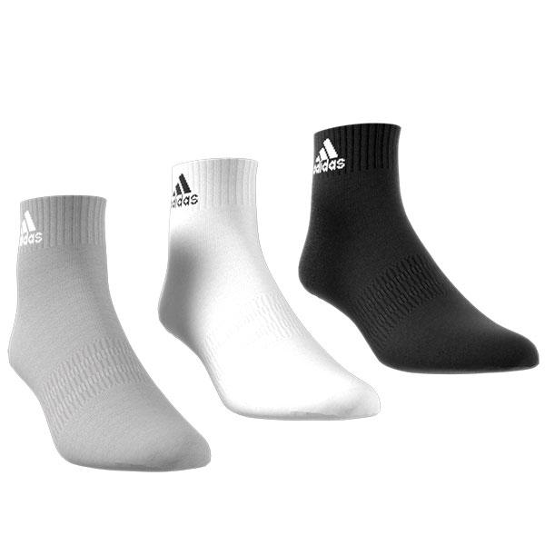 adidas アディダス ソックス SPW クッション 3Pアンクルソックス IC1281 メンズ レディース 靴下 3色セット 23FW ...
