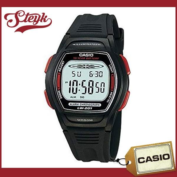 スタンダード デジタル CASIO LW-201-4A カシオ 腕時計 レディース ブラック レッド : STEYK - 通販 - Yahoo ...