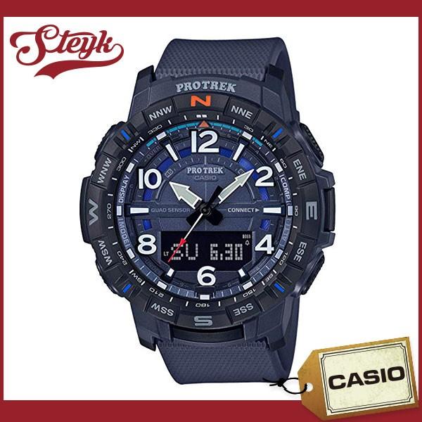 PRO TREK CASIO PRT-B50-2 カシオ 腕時計 アナデジ Climber Line Bluetooth メンズ ブラック ネイビー : STEYK - 通販 - Yahoo ...