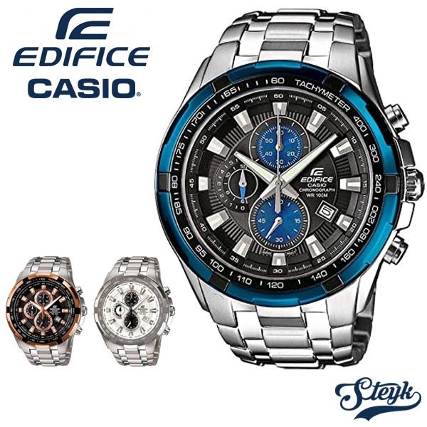 EDIFICE（CASIO） CASIO EF-539D カシオ 腕時計 アナログ EDIFICE エディフィス メンズ ブラック ブルー ゴールド ホワイト シルバー : STEYK ...