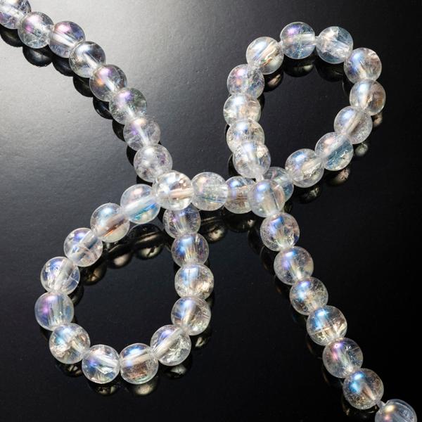 12粒売り シャボン玉クラック入りアクアクリスタル ラウンド4mm : crystalclackaurora4mm : ベリーズ ファーム ...